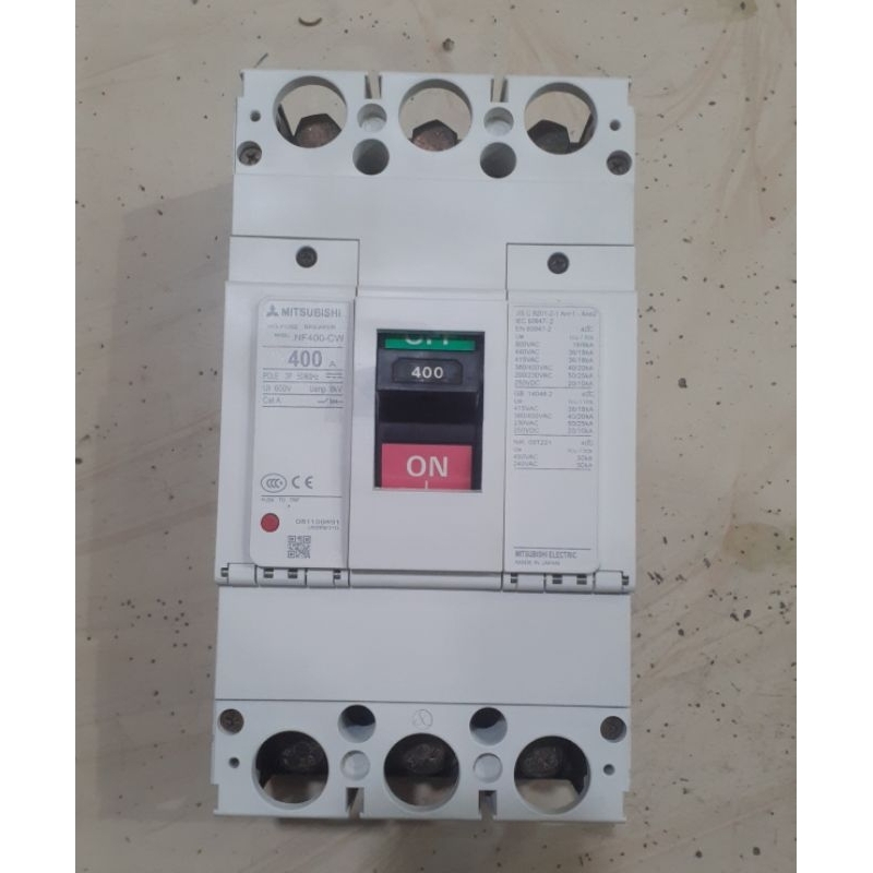 Jual NO FUSE BREAKER NFB MCCB 3P MITSUBISHI NF400-CW 400A | Shopee ...