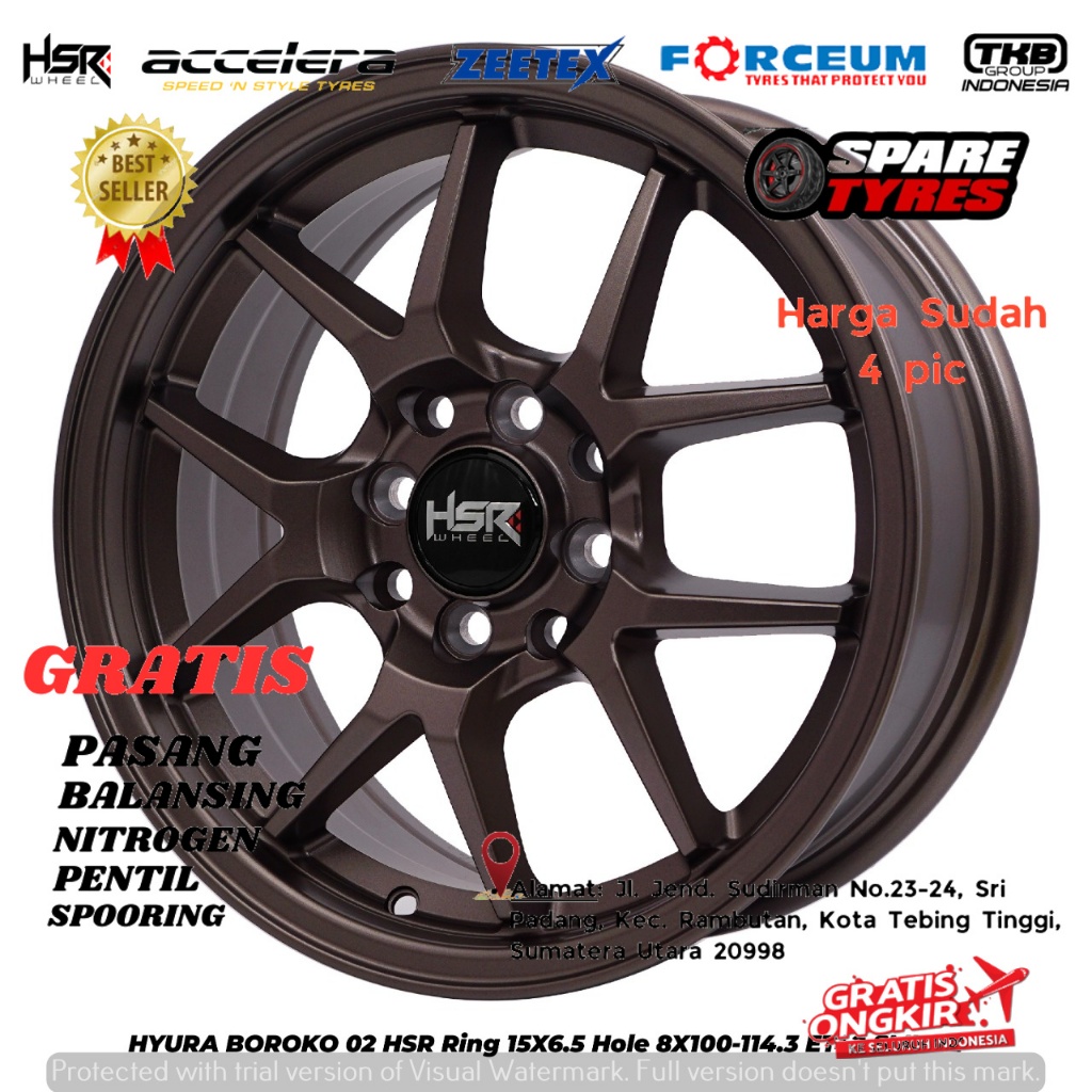 Jual velg mobil racing r15 untuk brio, sigra, mobili dll hsr hyura | Shopee Indonesia