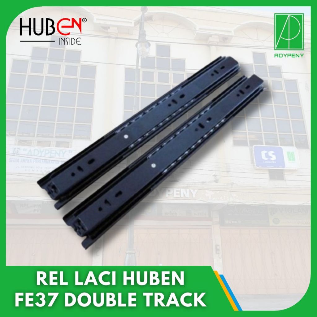 Jual Rel Laci Geser Huben FE37 Double Track Full Extension | Shopee ...