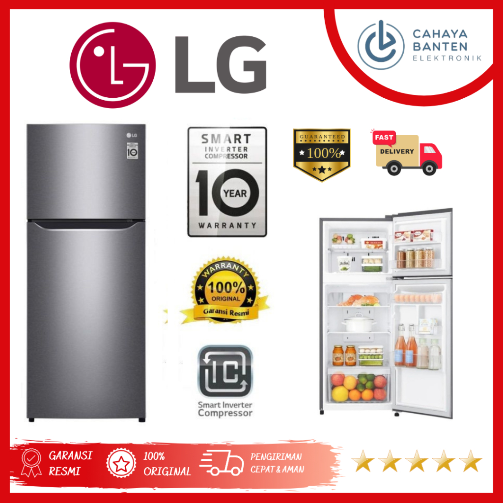 Jual KULKAS LG 202 SQIB SILVER METALIC INVERTER | Shopee Indonesia