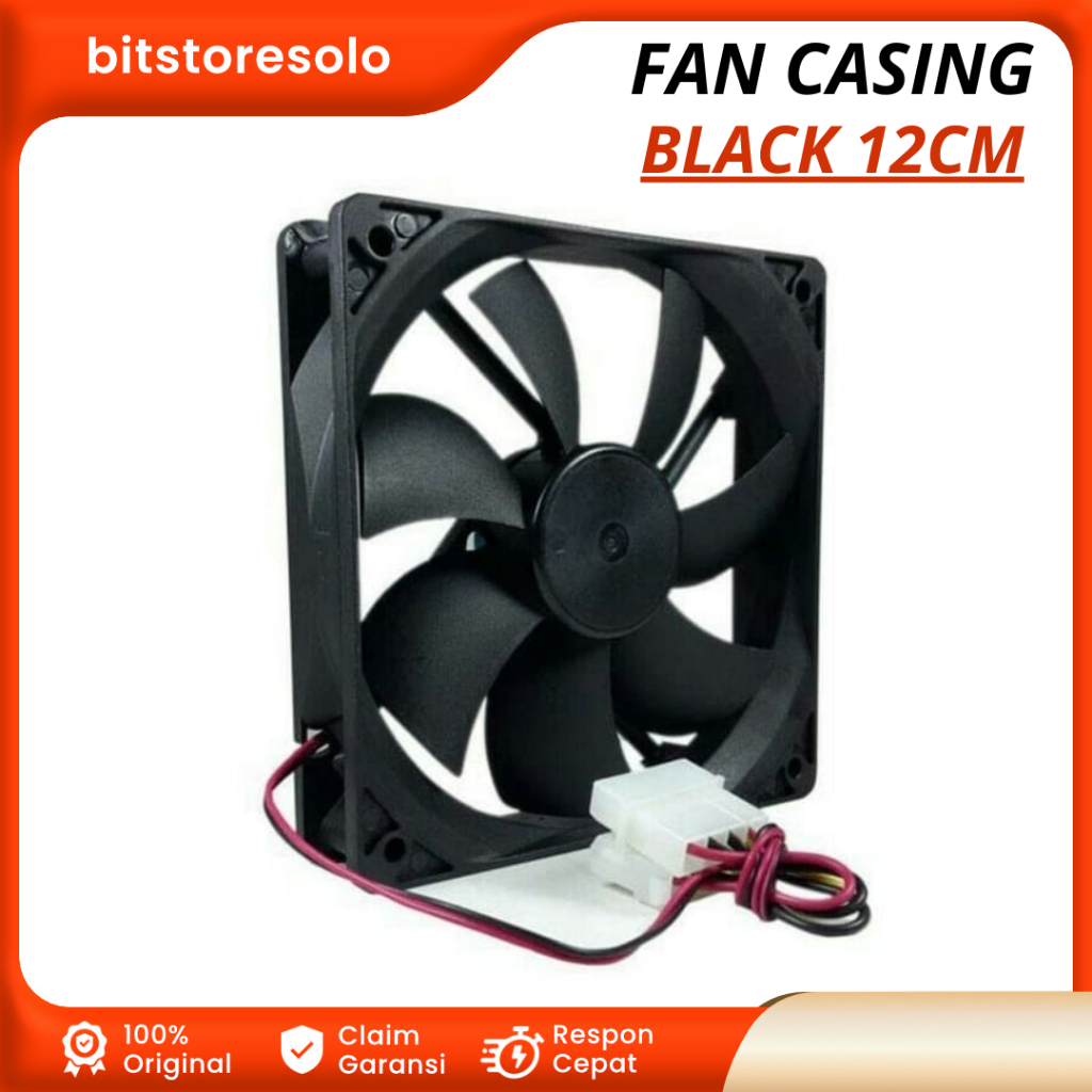 Jual Fan Casing Case Kipas 12Cm Black Pendingin Komputer PC Fan Hitam ...