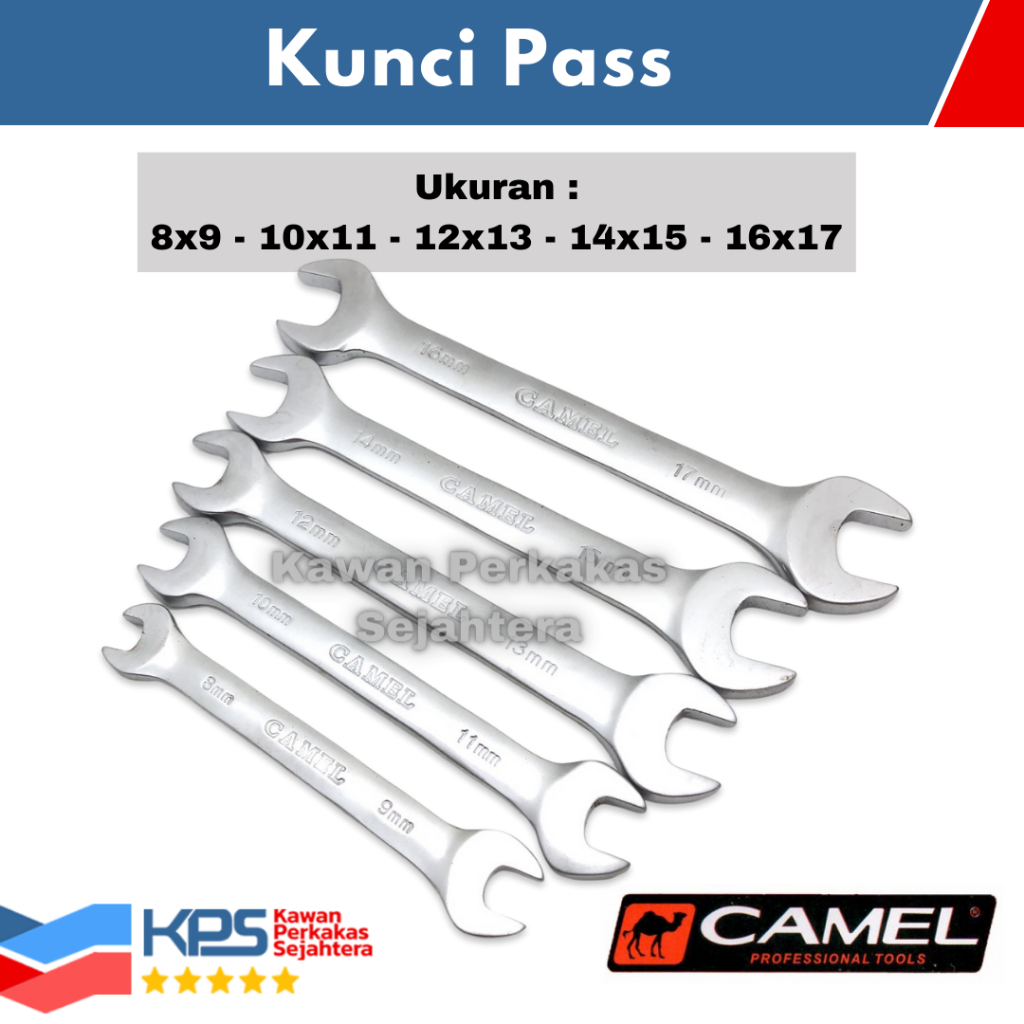 Jual CAMEL Kunci Pass 8x9 - 10x11 - 12x13 - 14x15 - 16x17 - 18x19 ...