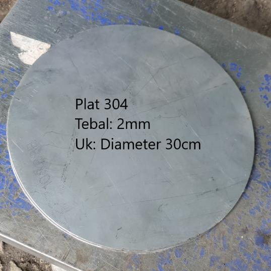 Jual Plat 304 | tebal: 2mm | uk: bulat diameter 30cm | plate stenlis ...