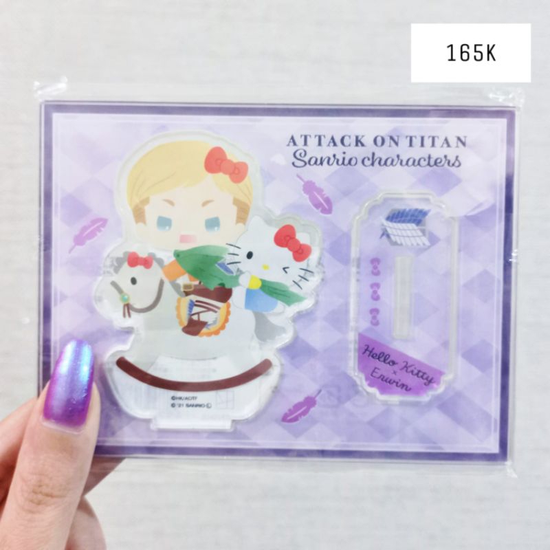 Jual Attack On Titan X Sanrio Erwin Smith Acrylic Standee Chibi Aot Snk Shopee Indonesia