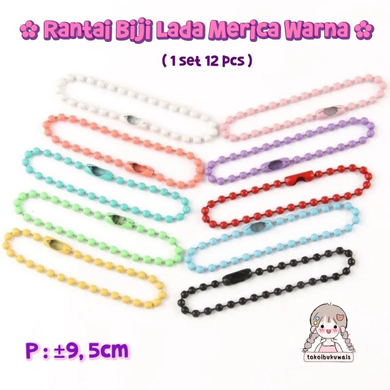 Jual (12 pcs) Ball Chain Rantai Biji Lada Merica Warna | Shopee Indonesia