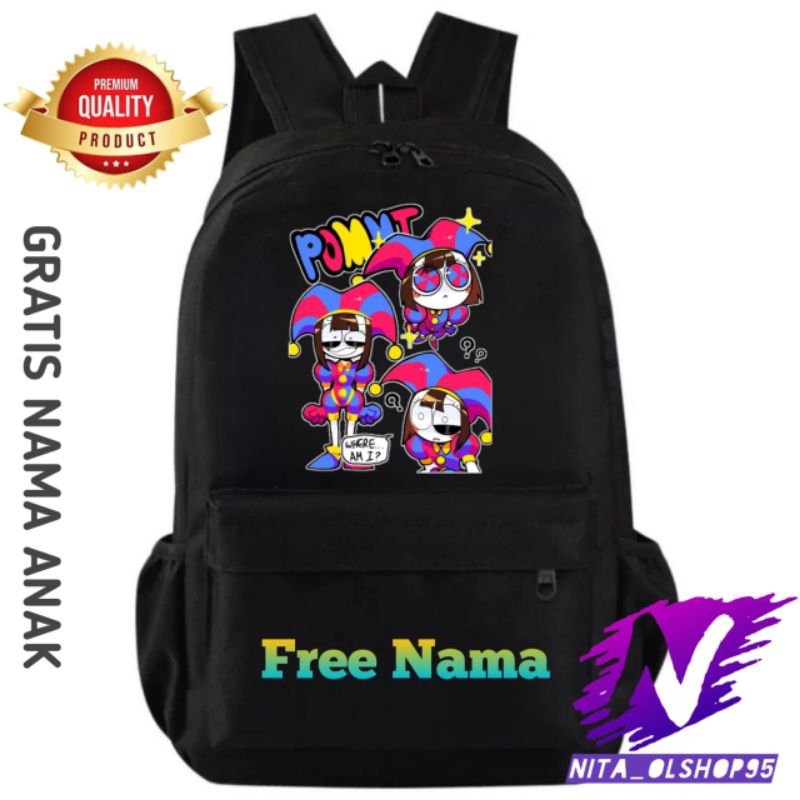 Jual tas sekolah anak SD/SMP tas anak amazing digital circus | Shopee ...