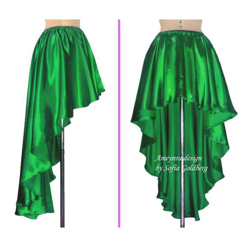 Jual Rok pinguin rok nari bahan mengkilap polyester highl-low Skirts ...