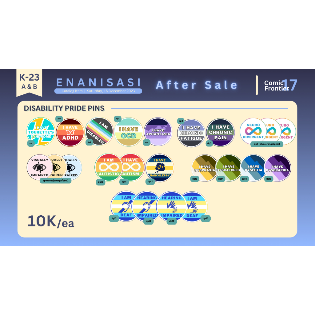 Jual Disability Pride Pins ADHD Autism OCD Deaf Autistic Neurodivergent ...