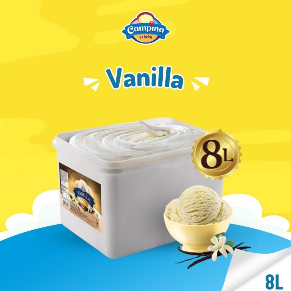 Jual PROMO ALE Ice Cream Campina 8 Liter Vanilla Es Krim | Shopee Indonesia