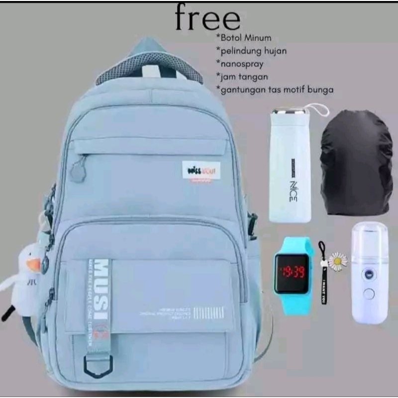 Jual BANYAK BONUSNYA Tas Ransel 5in1 Korean Music Ransel Anak perempuan SD SMP Remaja | Shopee ...