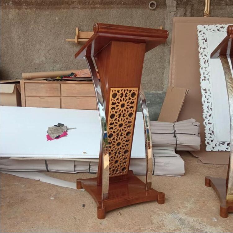Jual Podium mimbar tiang stainless minimalis rangka kayu jati kualitas ...