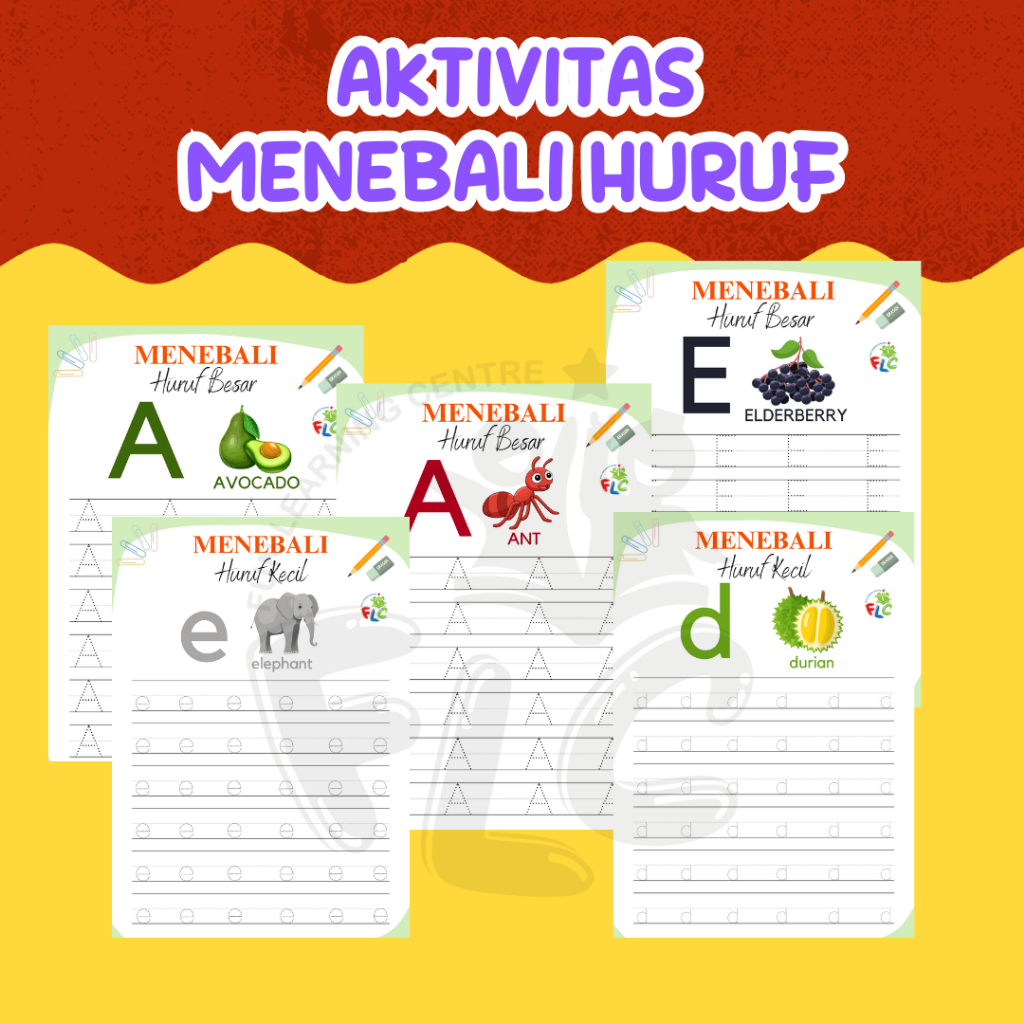 Jual Aktivitas Edukasi Menebali Huruf Besar Anak PAUD TK | Shopee Indonesia