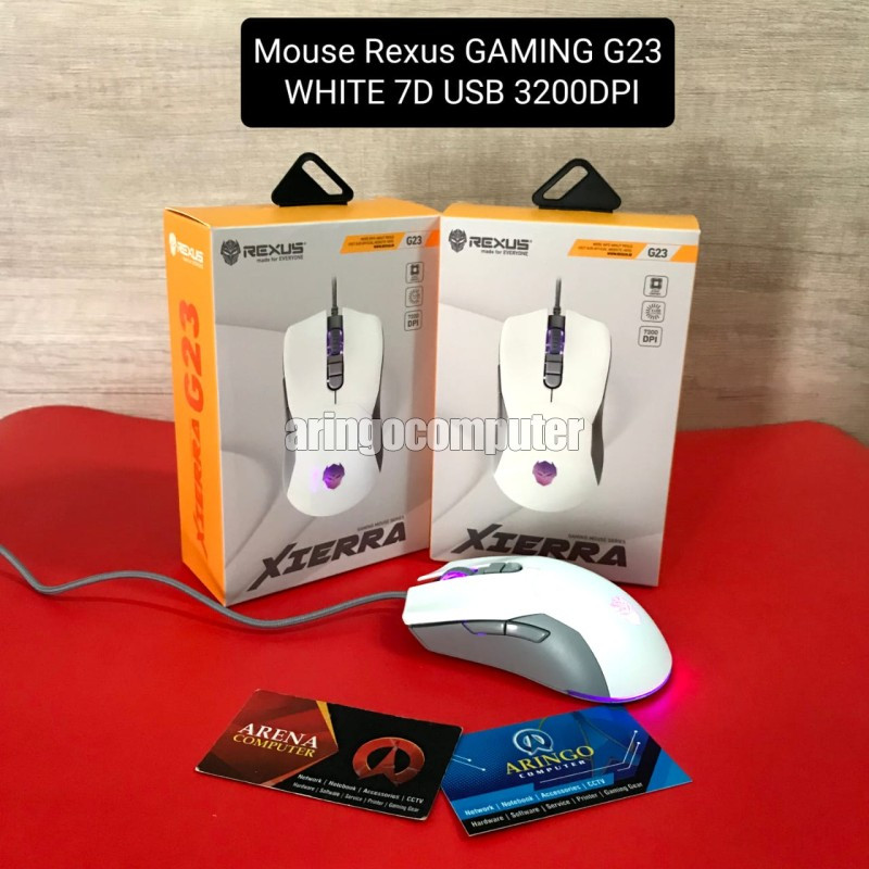 Jual Mouse Rexus GAMING G23 WHITE 7D USB 3200DPI | Shopee Indonesia