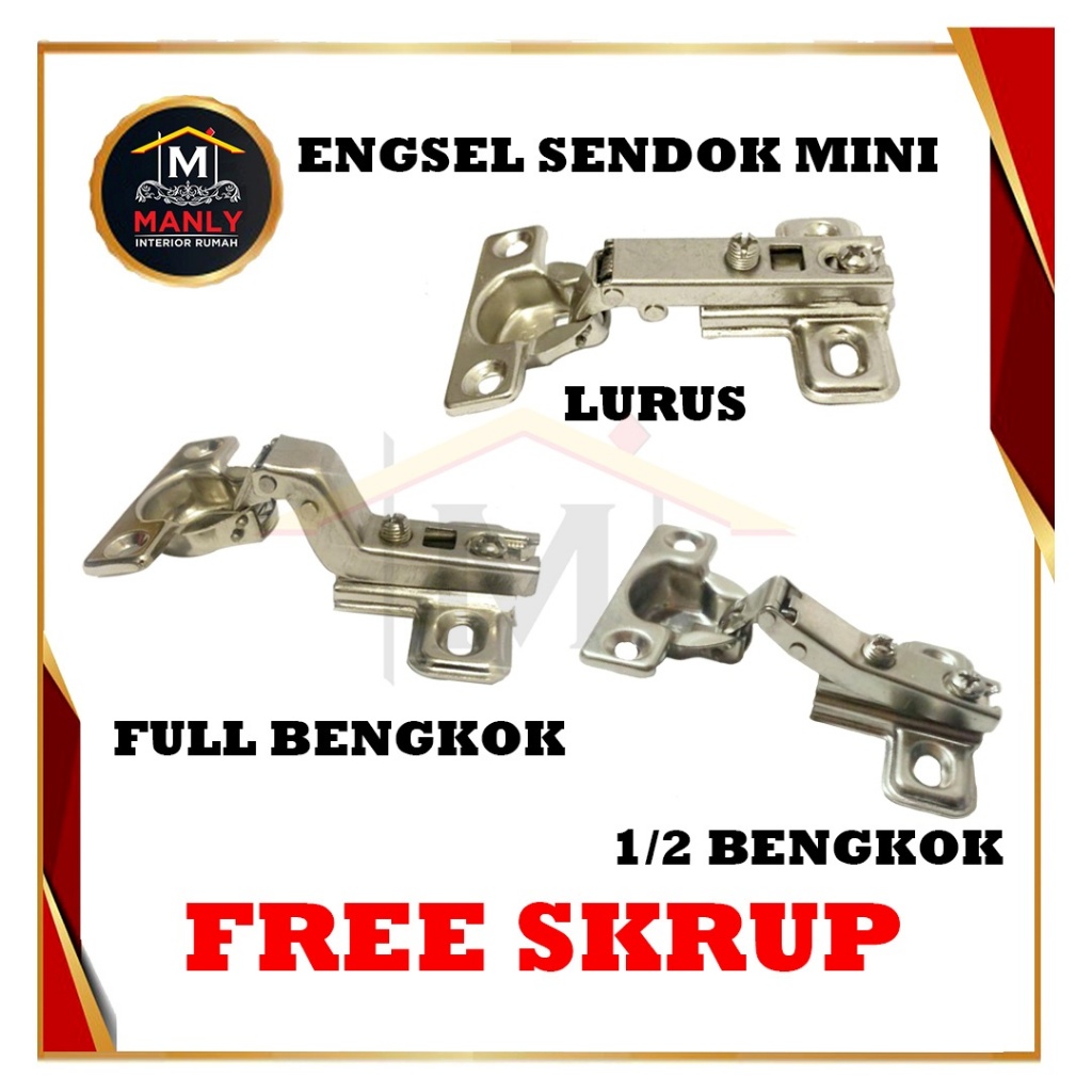 Jual Engsel Sendok Mini 26 mm isi (300pcs) / Engsel Pintu Lemari Kecil ...