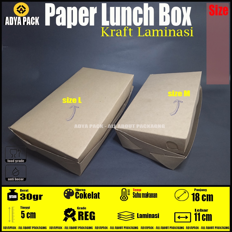 Jual Dus Makanan kerdus makanan Lunchbox Craft Dus Nasi Goreng Dus Ayam ...