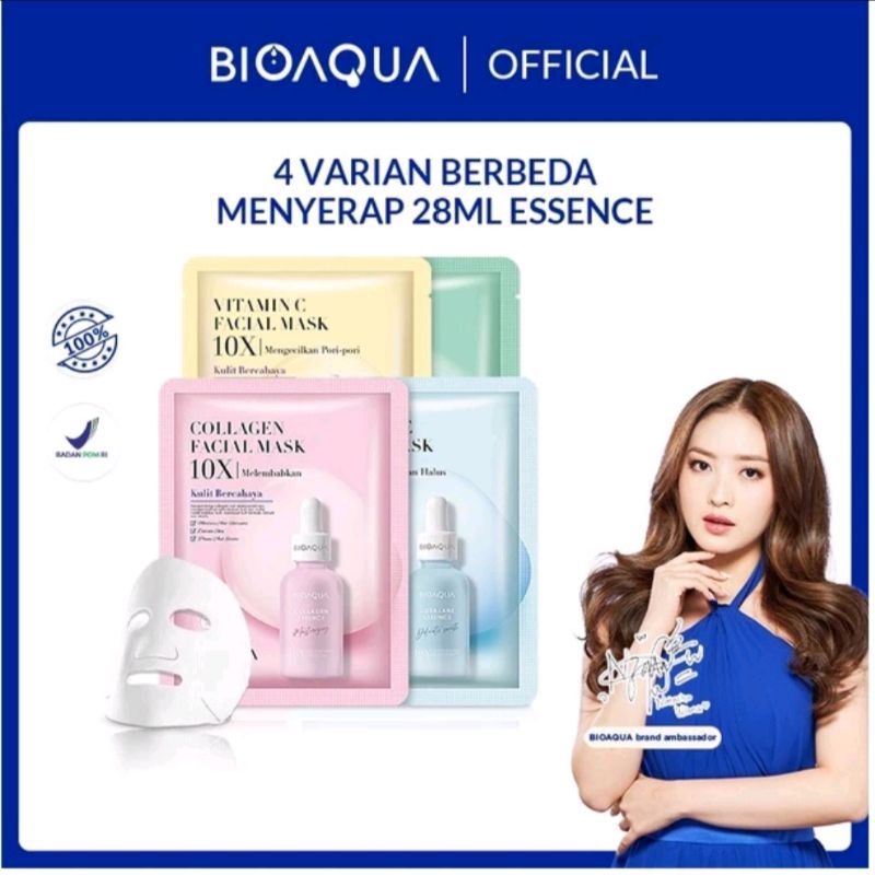 Jual Bioaqua 10x The Effect Facial Mask Essence Centella / Vitamin C ...