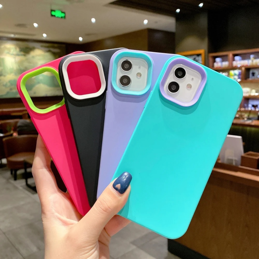 Jual Dual Color Case Softcase Fullcover iPhone 6 7 8 6S 6+ 6S+ 7+ 8+ X XS XR 11 11PRO 12 13 14 ...