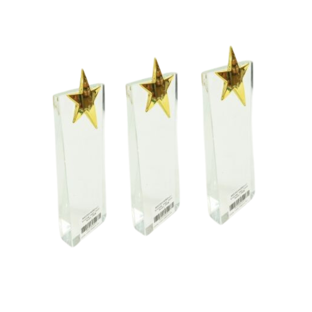 Jual Crystal Trophy Plakat kristal Trophy Crystal Kaca Bintang Emas 25 ...