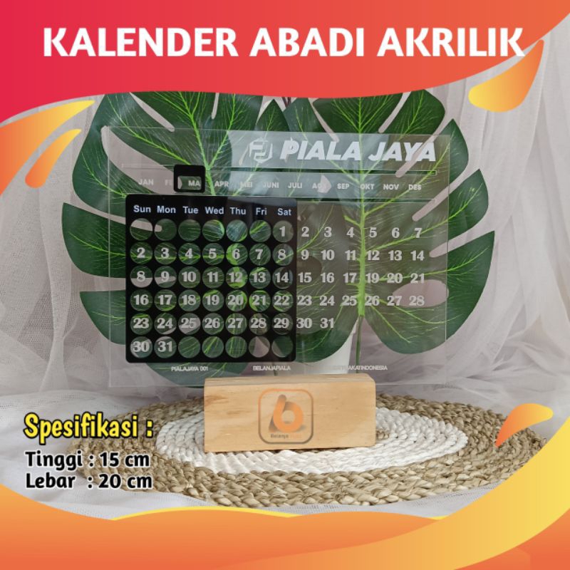 Jual KALENDER ABADI AKRILIK AESTHETIC | SOUVENIR MEJA | KADO ULANGTAHUN ...
