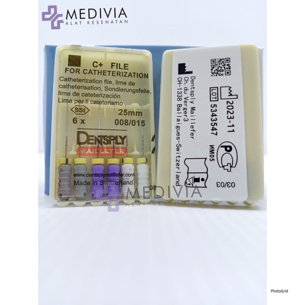 Jual DENTSPLY C+ FILE NO 08 10 15 21MM 25MM UNTUK KALSIFIKASI SEPERTI ...