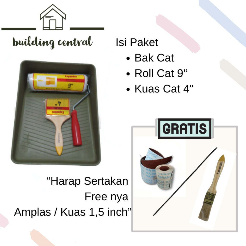 Jual Paket Alat Pertukangan Untuk Cat Tembok Rumah Murah Free Amplas ...