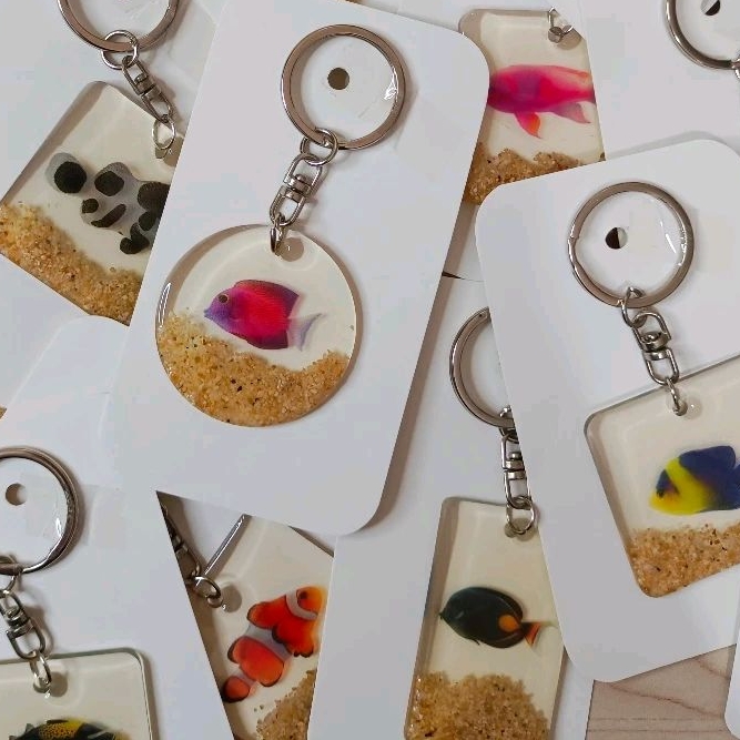 Jual Grosir Gantungan Kunci Lucu Ikan Fish Tas Keychain Resin Charm ...