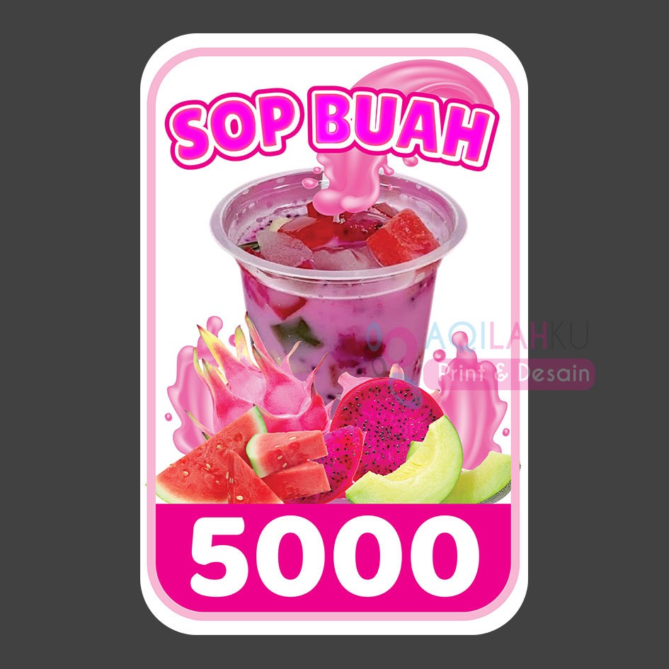 Jual Stiker Es Aquarium Stiker Termos ES Anti Air ukuran 14.5 x 22.5 cm ...