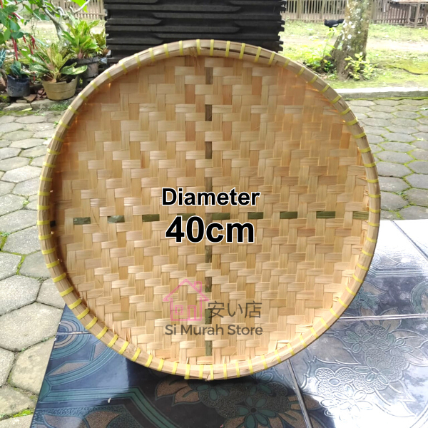 Jual Tampah Bambu Sedang Diameter 40cm / Tampah Tumpeng Nyiru Tampi ...
