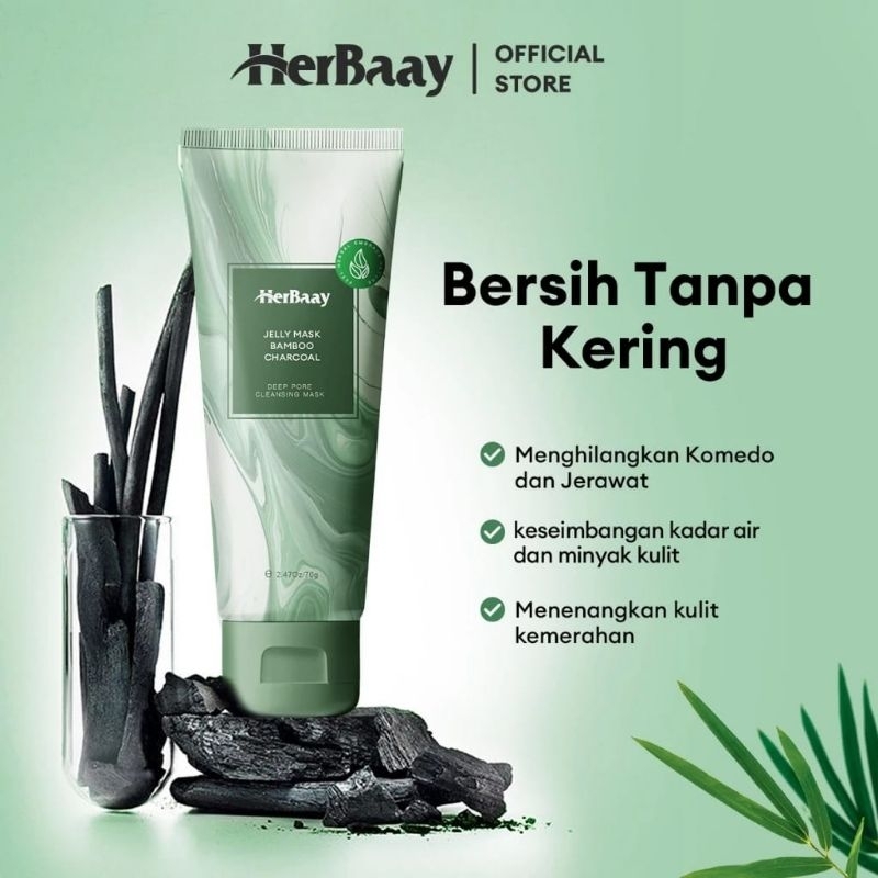 Jual Herbaay Bamboo Charcoal Black Jelly Mask 70gr | Shopee Indonesia