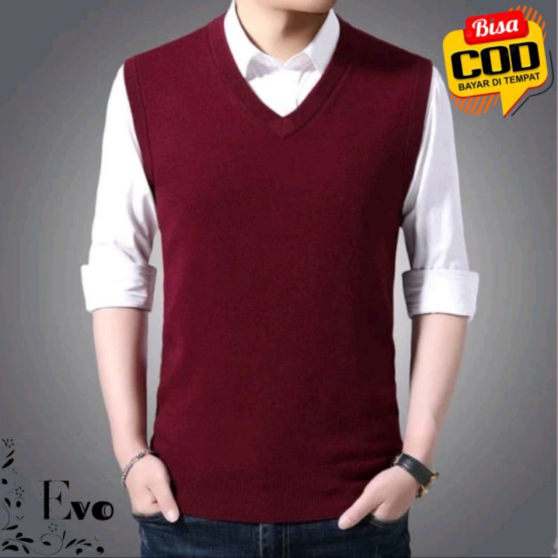 Jual EVO Premium Vest Knit Dewasa Pria/Wanita | Rompi Rajut Korean ...
