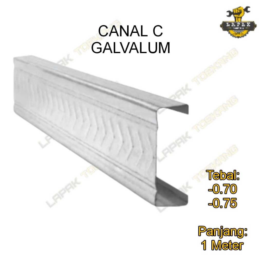 Jual Potongan Canal C 1 Meter Tebal 0.70 & 0.75 Galvalum | Shopee Indonesia