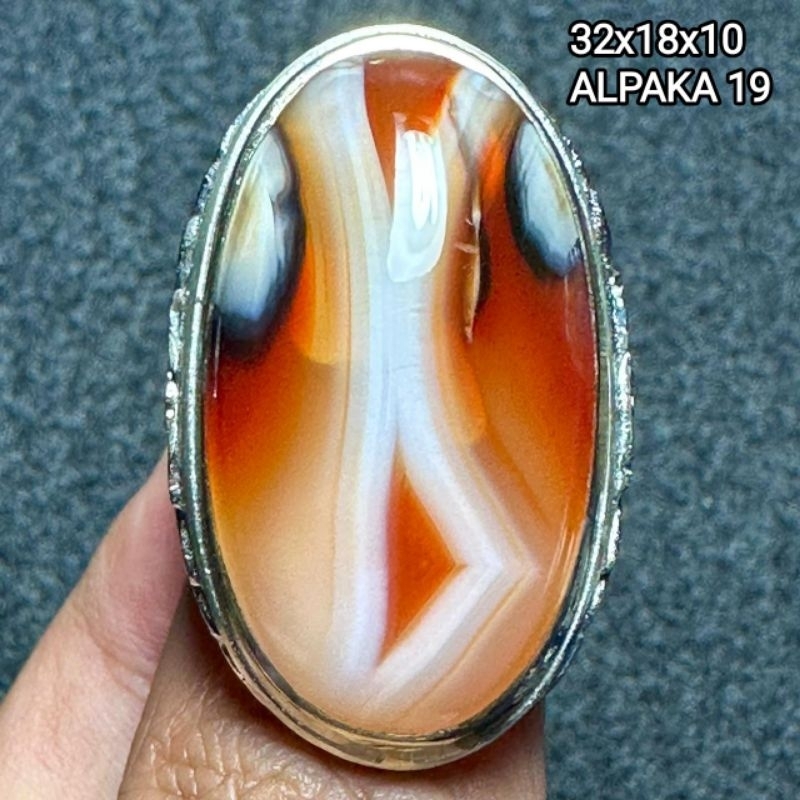 Jual Cincin Batu Akik Natural Sulaiman Lam Alif (Asli Alam) | Shopee ...