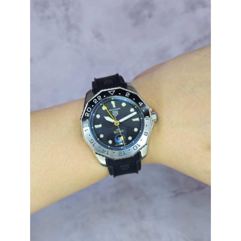 Jual Jam Tangan Pria Tag Heuer Aquaracer GMT Rubber Premium Japan ...