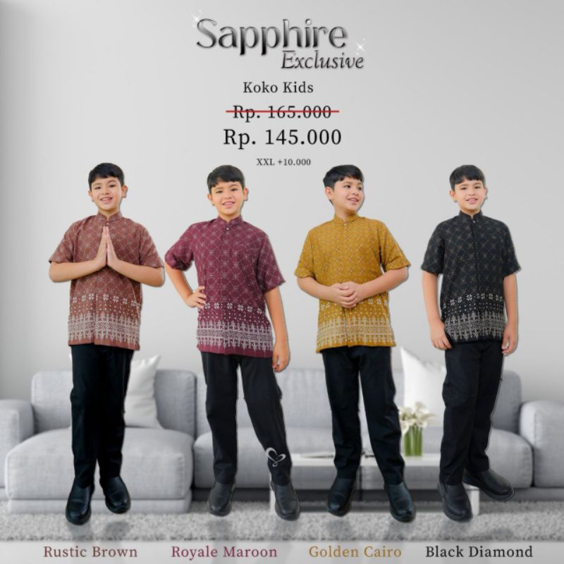 Jual Koko boy pendek Sapphire Exclusive by Salvina Hijab | Shopee Indonesia