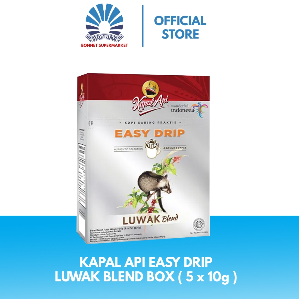 Jual Kapal Api Luwak Blend Easy Drip Coffee Box (Isi 5 sachet x 10 Gram ...