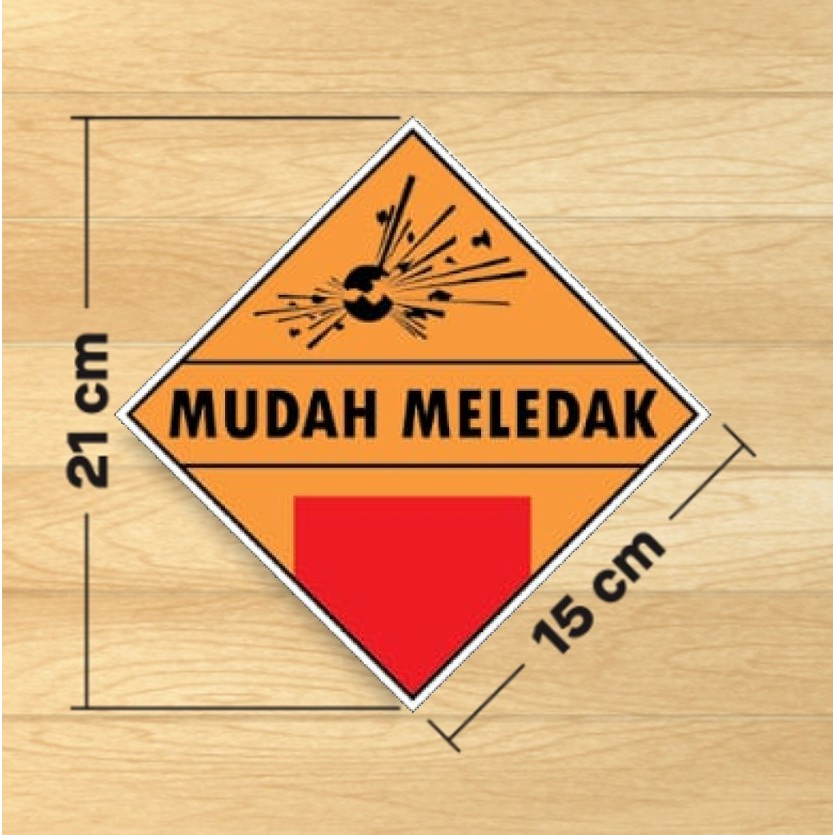 Jual Stiker Label Simbol Limbah B3 mudah meledak 15 x 15 cm RAMBU K3 ...