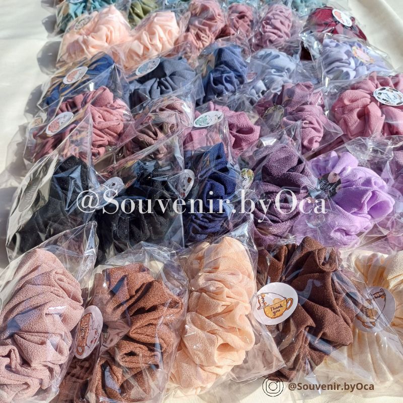 Jual READY SCRUNCHIE/IKAT RAMBUT SUDAH KEMAS + STIKER THANKS U/ COCOK ...