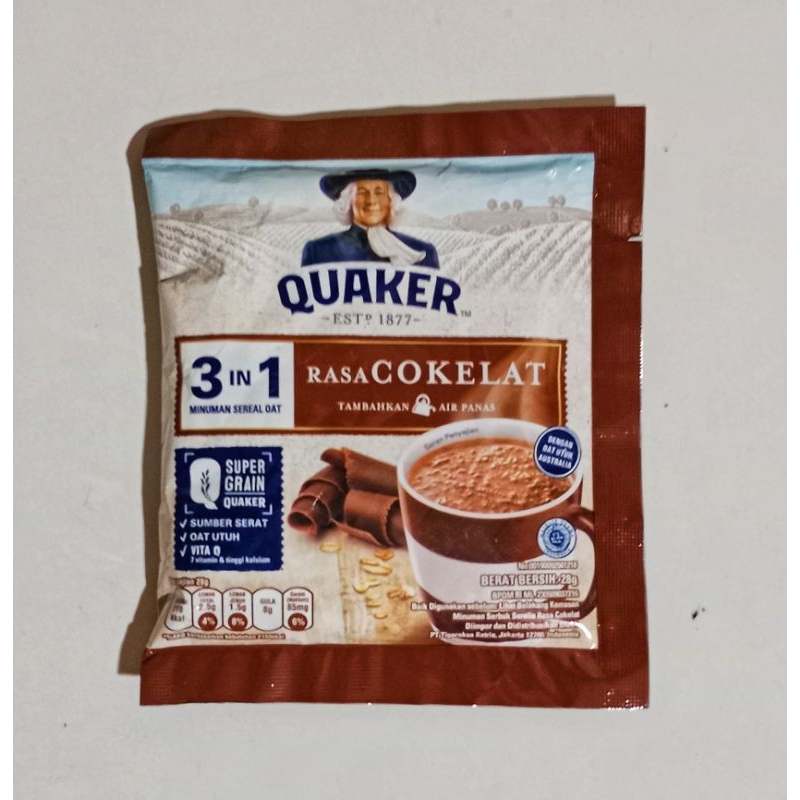Jual Quaker 3in1 Rasa Vanilla || Coklat || Berry Burst Minuman Sereal ...