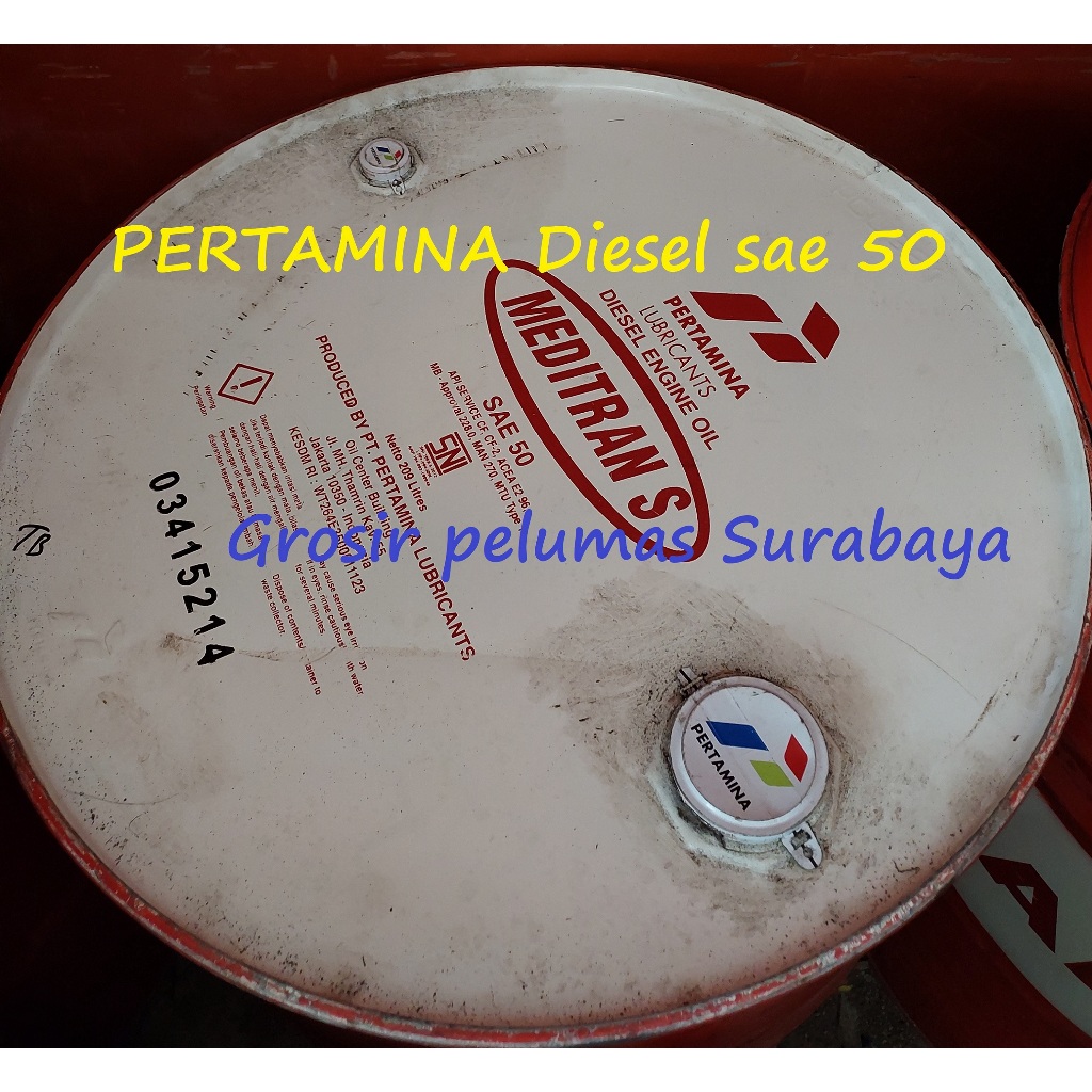 Jual Pertamina Meditran S50 DRUM Oli Mesin Diesel sae 50 api CF2 ASLI ...