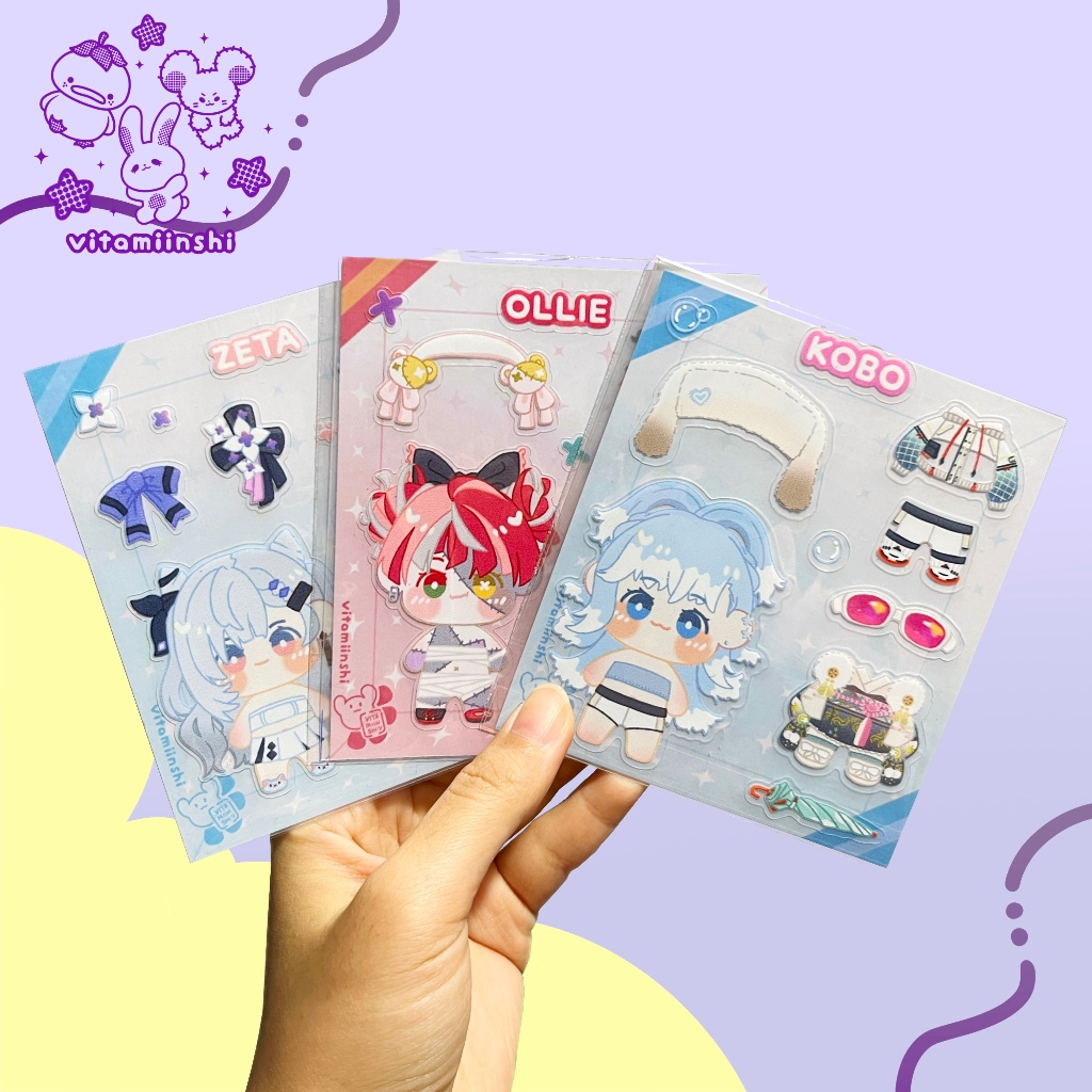 Jual Transparent Sticker Hololive ID Dress up series | Shopee Indonesia