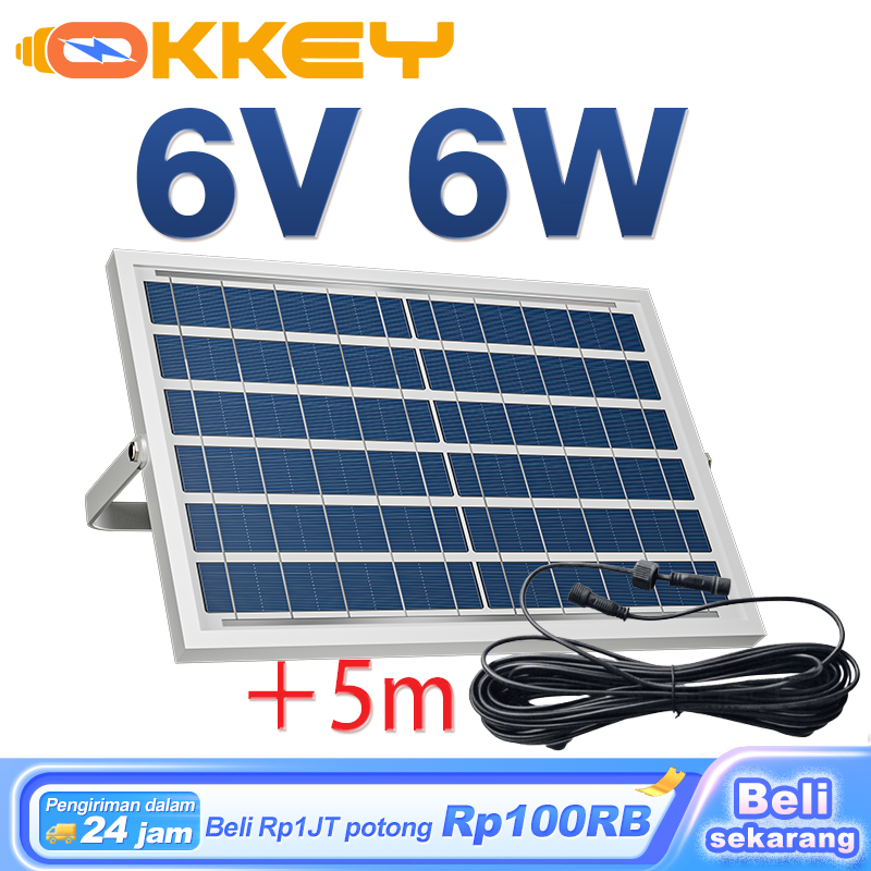 Jual 【Garansi 10 tahun】 6W solar panel Papan solar solar cell panel ...
