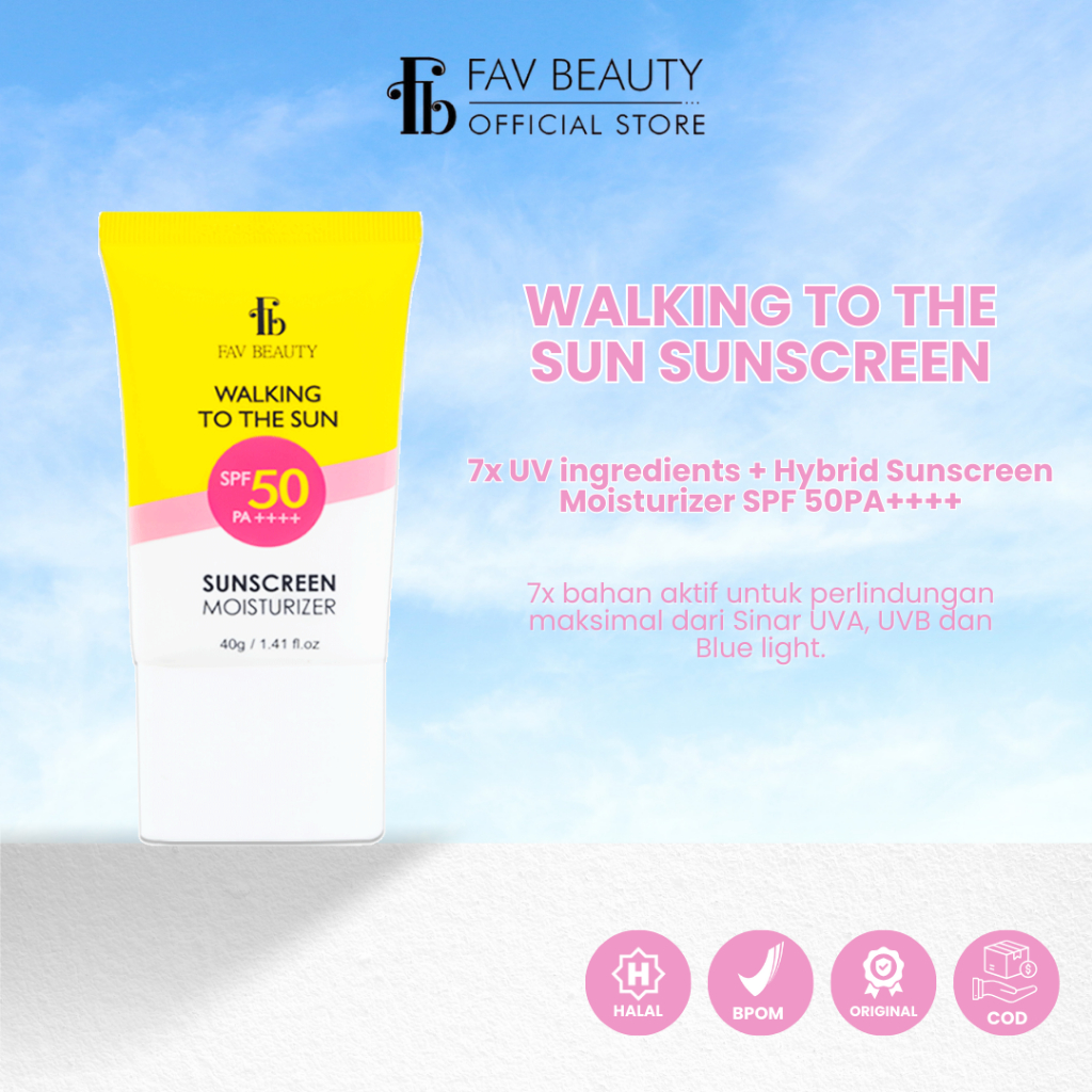Jual FAV BEAUTY Sunscreen SPF 50 PA++++ 7x UV Protection Sunscreen ...