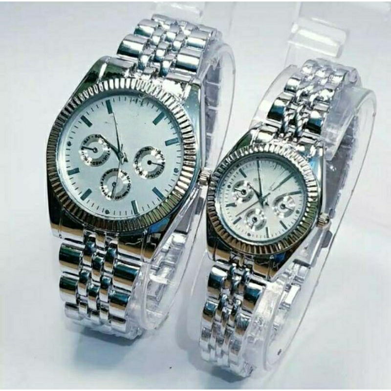 Jual (COD) JAM TANGAN RANTAI PASANGAN COWO DAN CEWE REMAJA KAPEL WANITA ...