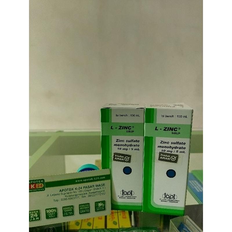 Jual L Zinc Sirup 100ml (per Botol) | Shopee Indonesia
