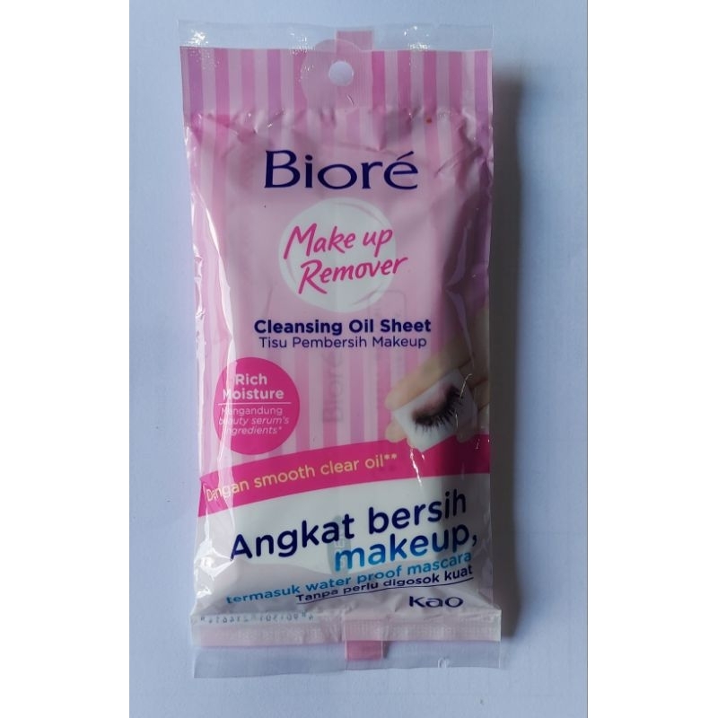 Jual Biore Make Up Remover Tissue cleansing oil sheet praktis angkat ...
