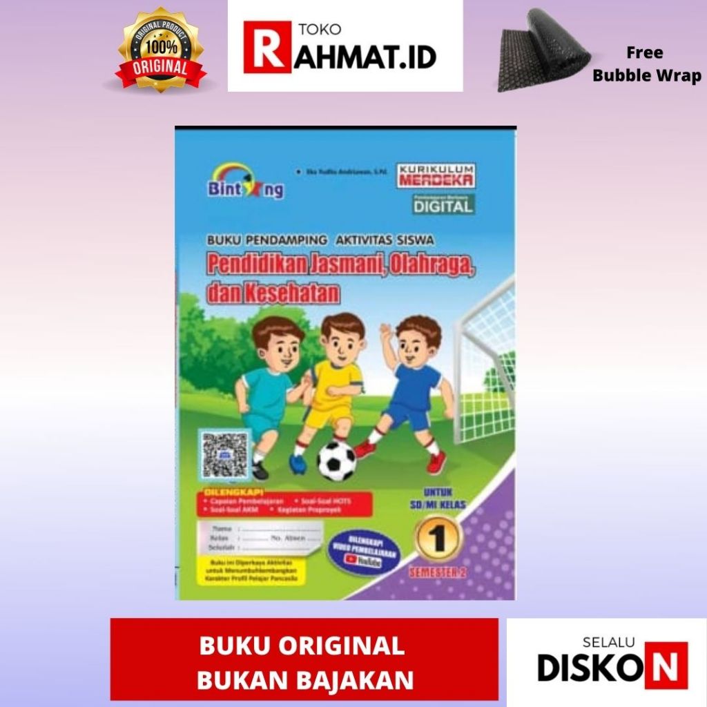 Jual PJOK KELAS 1 PENERBIT BINTANG SEMESTER 2 COVER BARU PENERBIT ...