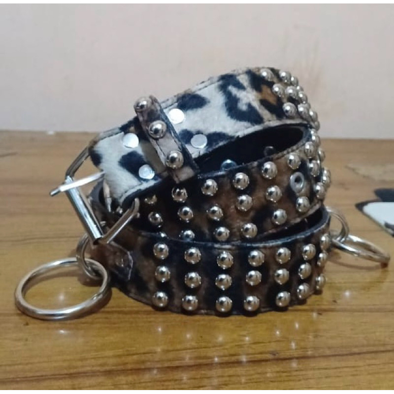 Jual belt sabuk kulit spike punk rock n roll Korea street wear stud ...