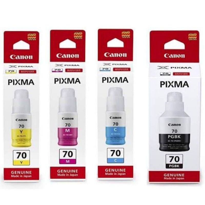 Jual Tinta Canon GI-70 Black + Color 1 Set Bundling Original Ink Bottle ...