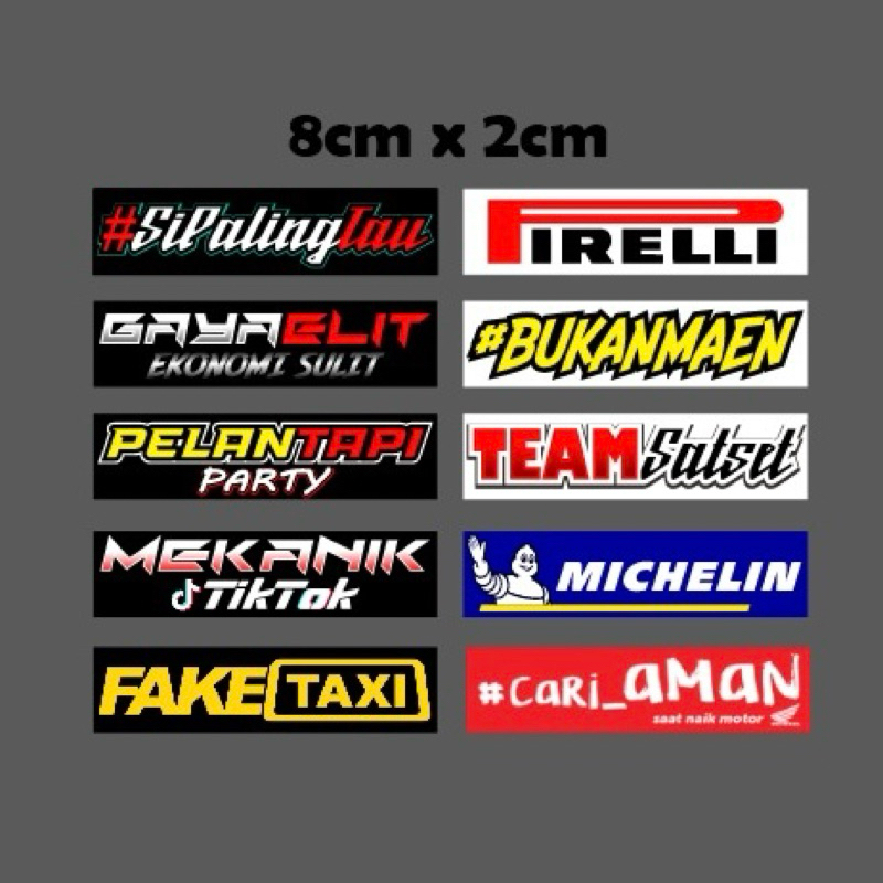 Jual sticker racing pack motor viral terbaru stiker vinyl stiker cari ...