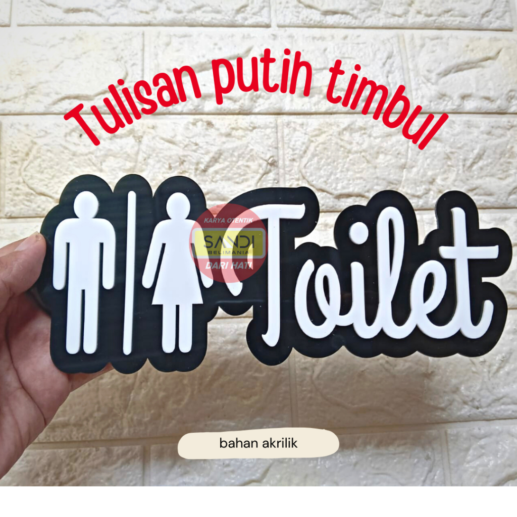 Jual Papan Tanda Toilet Gambar Cowok cewek - Tulisan Putih Timbul ...